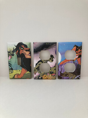 Handmade Lion Light Switch and Electrical Outlet Covers, Scar, Shenzi ...