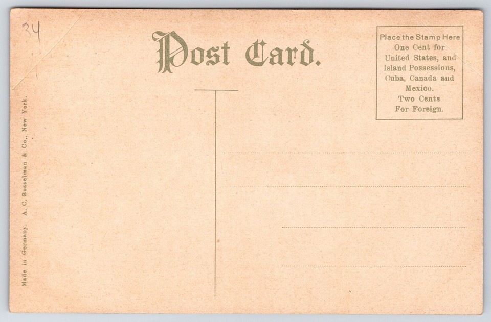 Vintage Postcard Marriage of Pocahontas to John Rolfe Jamestown ...