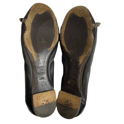 AGL Attilio Giusti Leombruni Black Cap Toe Ballet Flats | eBay