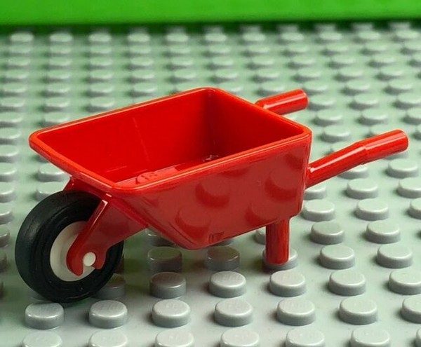 LEGO Red Wheelbarrow Minifig Utensil Minifigure Garden Tool 98288C01 ...