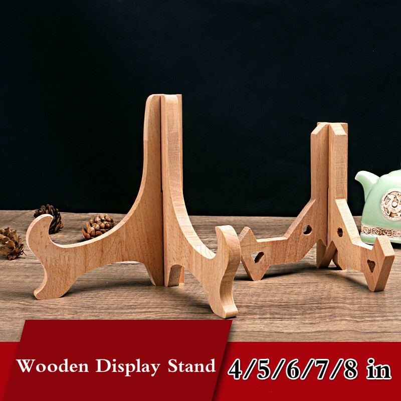 4/5/6/7/8 Inch Wood Folding Display Stand Rack for Plates Bowl Photo ...