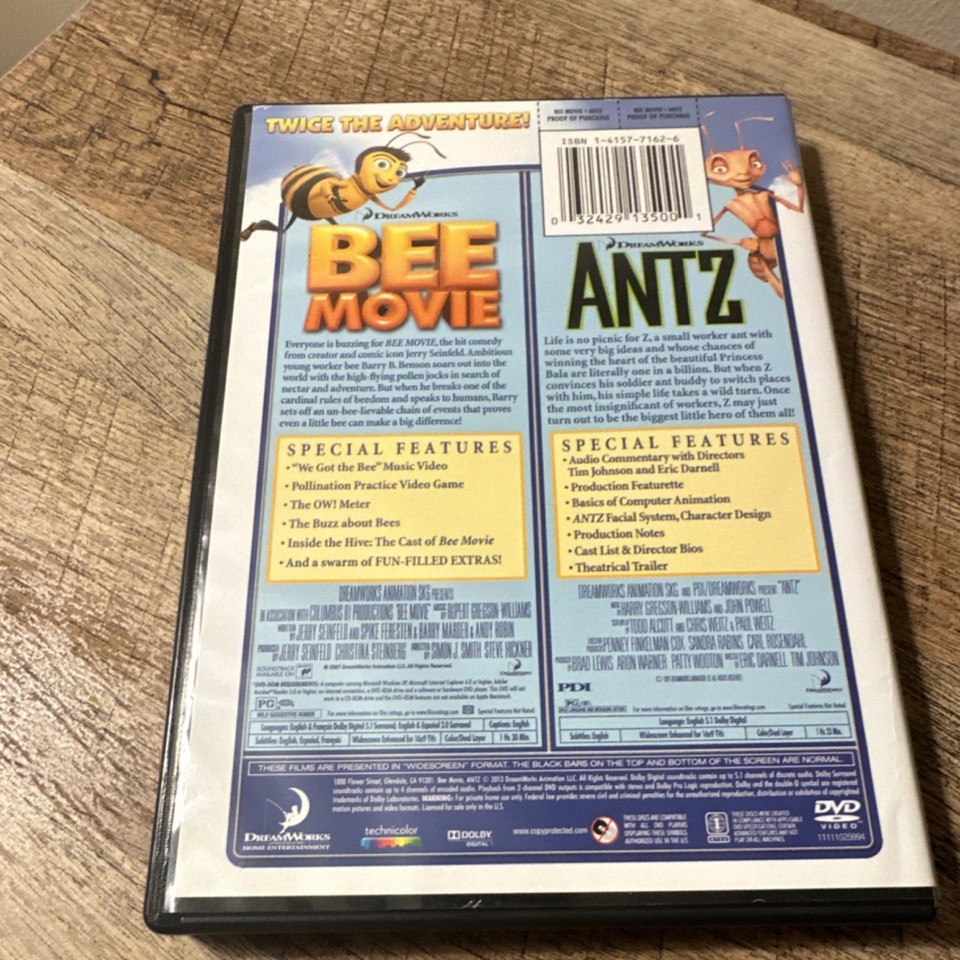 DreamWorks Bee Movie & Antz Double Feature DVD Widescreen Special ...