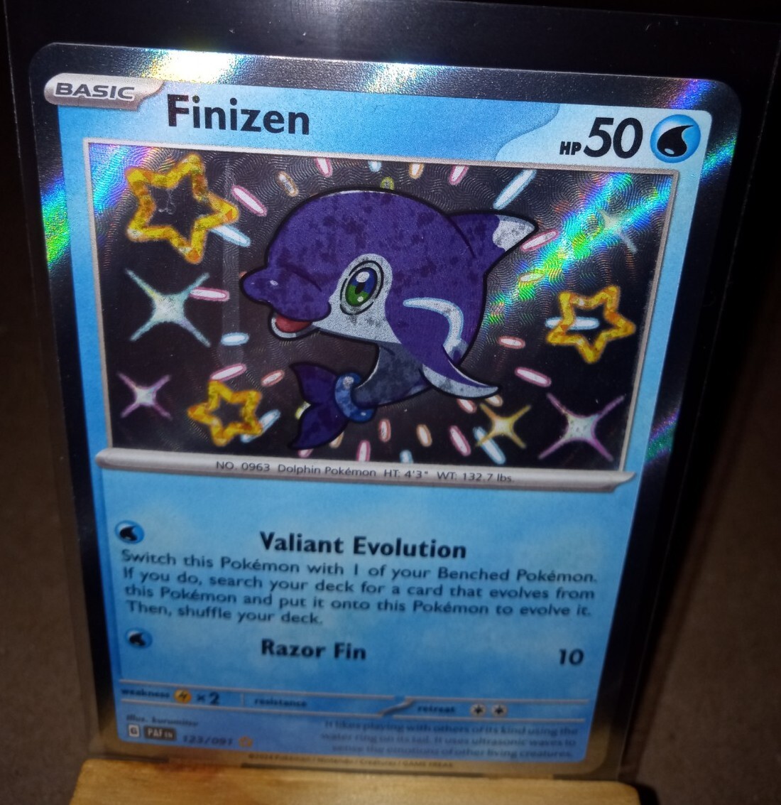Pokémon TCG Finizen Scarlet & Violet: Paldean Fates 123/091 Holo Shiny ...