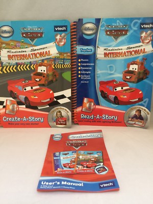 Vtech Create A Story Disney The World of Cars Lightning McQueen 2 Books ...