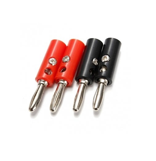 10pcs Black&Red Set 4mm Iron Pin Banana Plug Speaker Screw Wire Cable ...