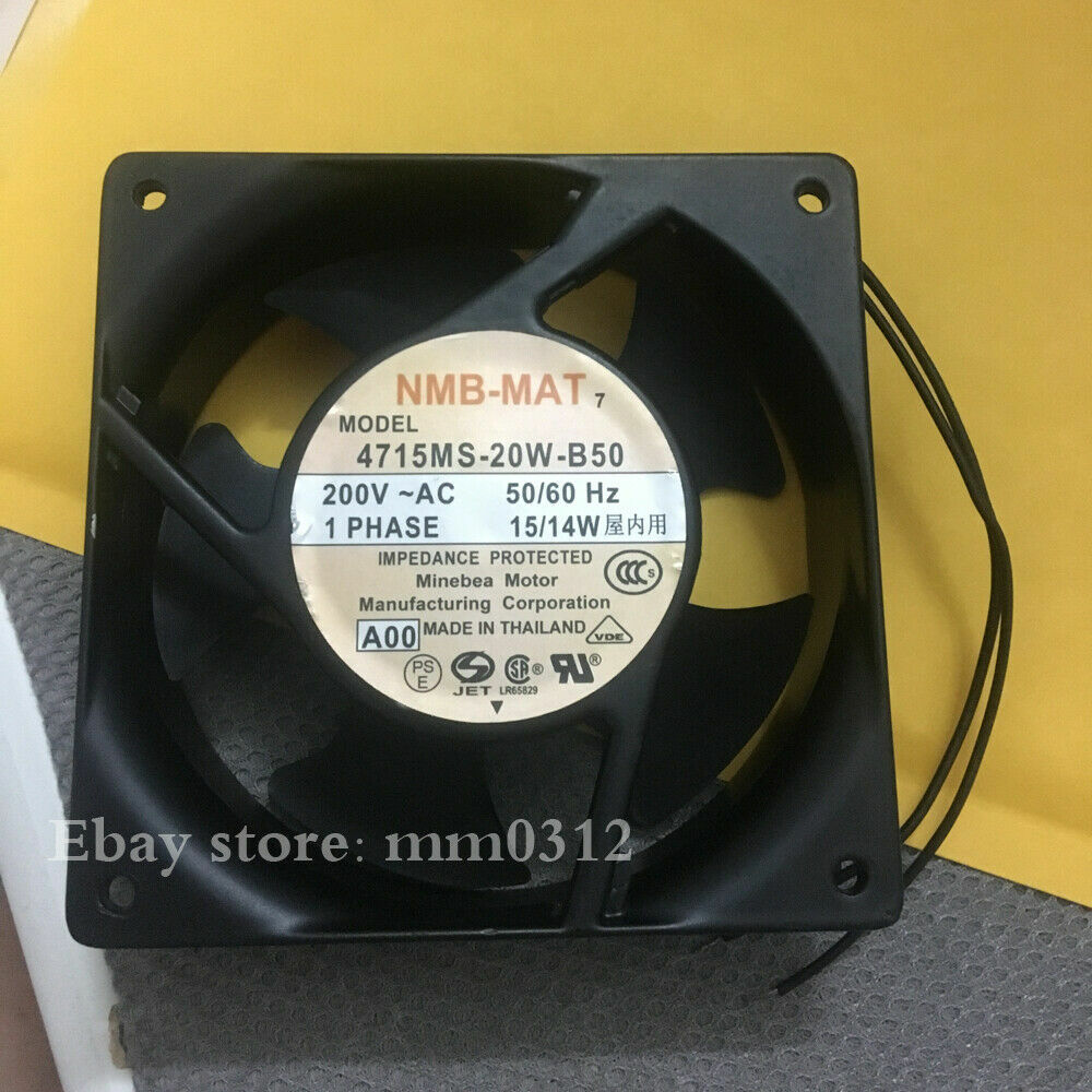 1pcs NMB 4715MS-20W-B50 200V 50/60Hz 15/14W 12038 120mm 2-wire AC fan ...