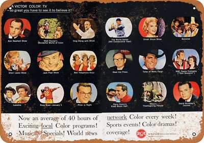 METAL SIGN - 1966 RCA Color TVs - Vintage Look Reproduction 2 | eBay