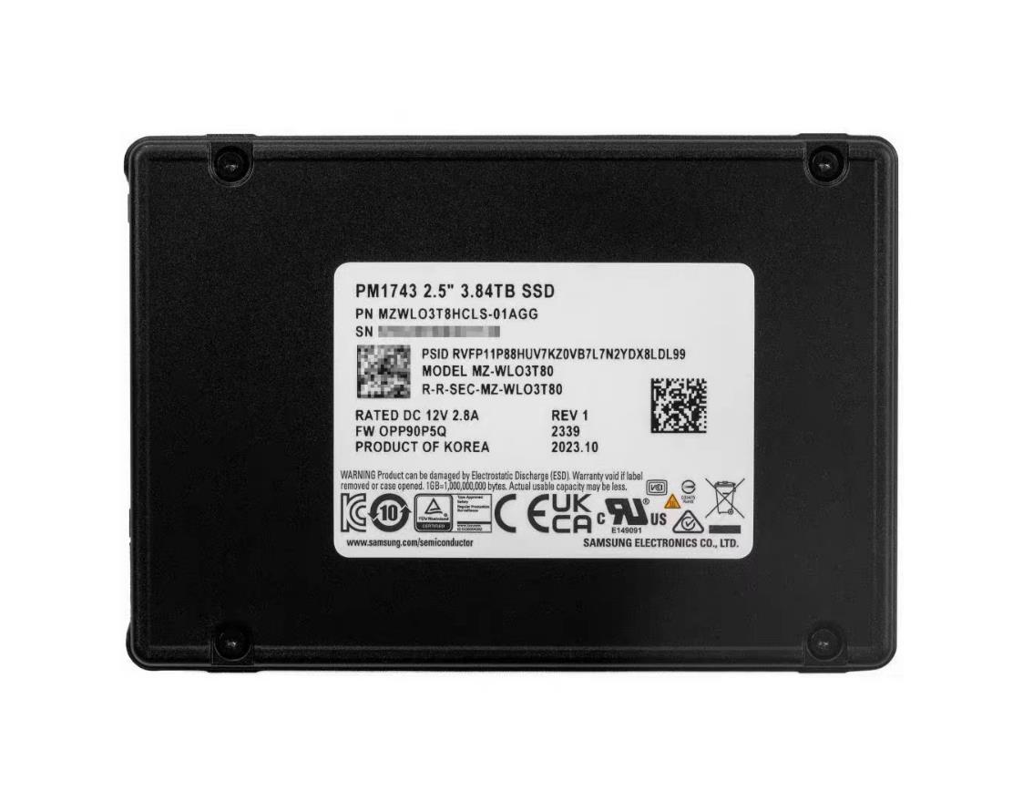 NEW Samsung PM1743 3.84TB 2.5” SSD PCIe 5.0x4 Gen5 NVMe U.2 ...