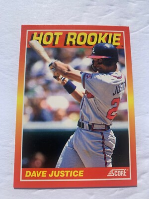 David Dave Justice ATLANTA BRAVES Score 1991 Hot Rookie #1 FREE ...