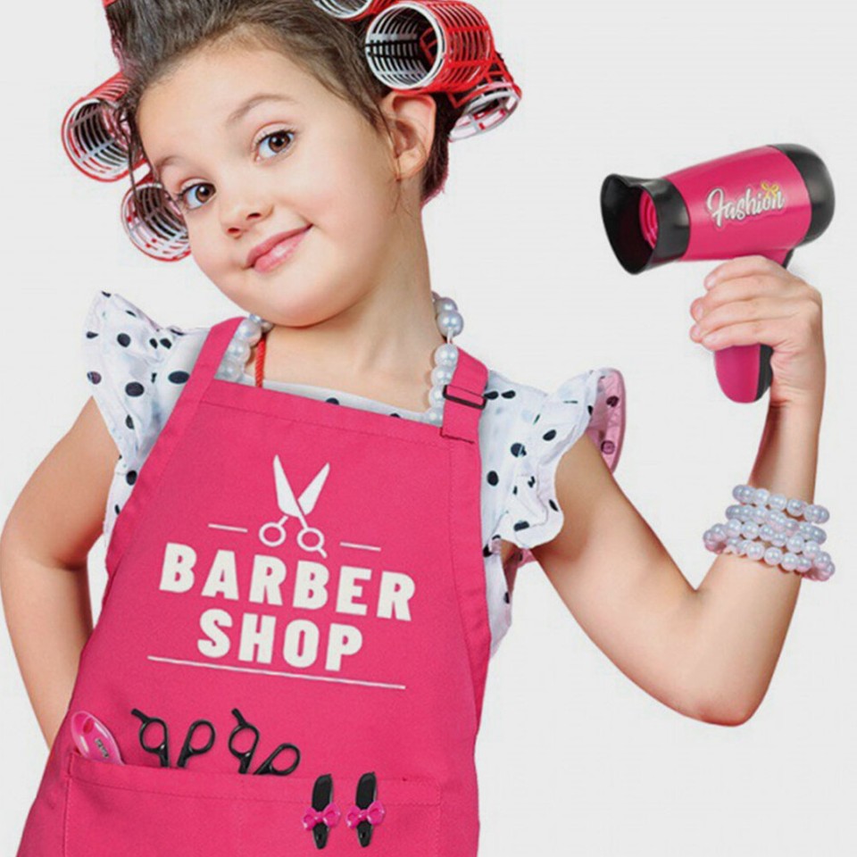 Pretend Play Barber Toys Plastic Hair Stylist Kit Kids Hair Salon ...
