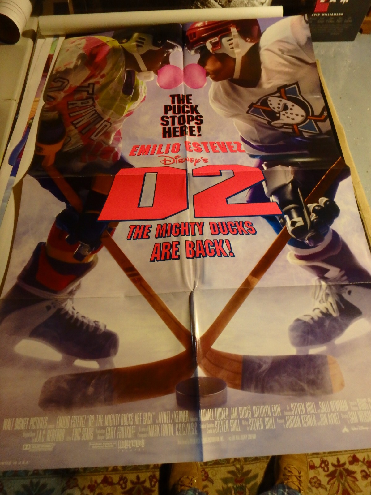 "THE MIGHTY DUCKS 2" 1994 DISNEY D/S ORIGINAL ONE SHEET POSTER ! | eBay