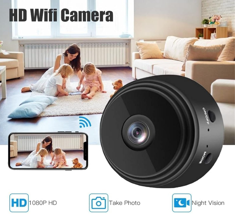 Mini Camera 1080P Small Surveillance Camera WiFi Indoor Surveillance ...