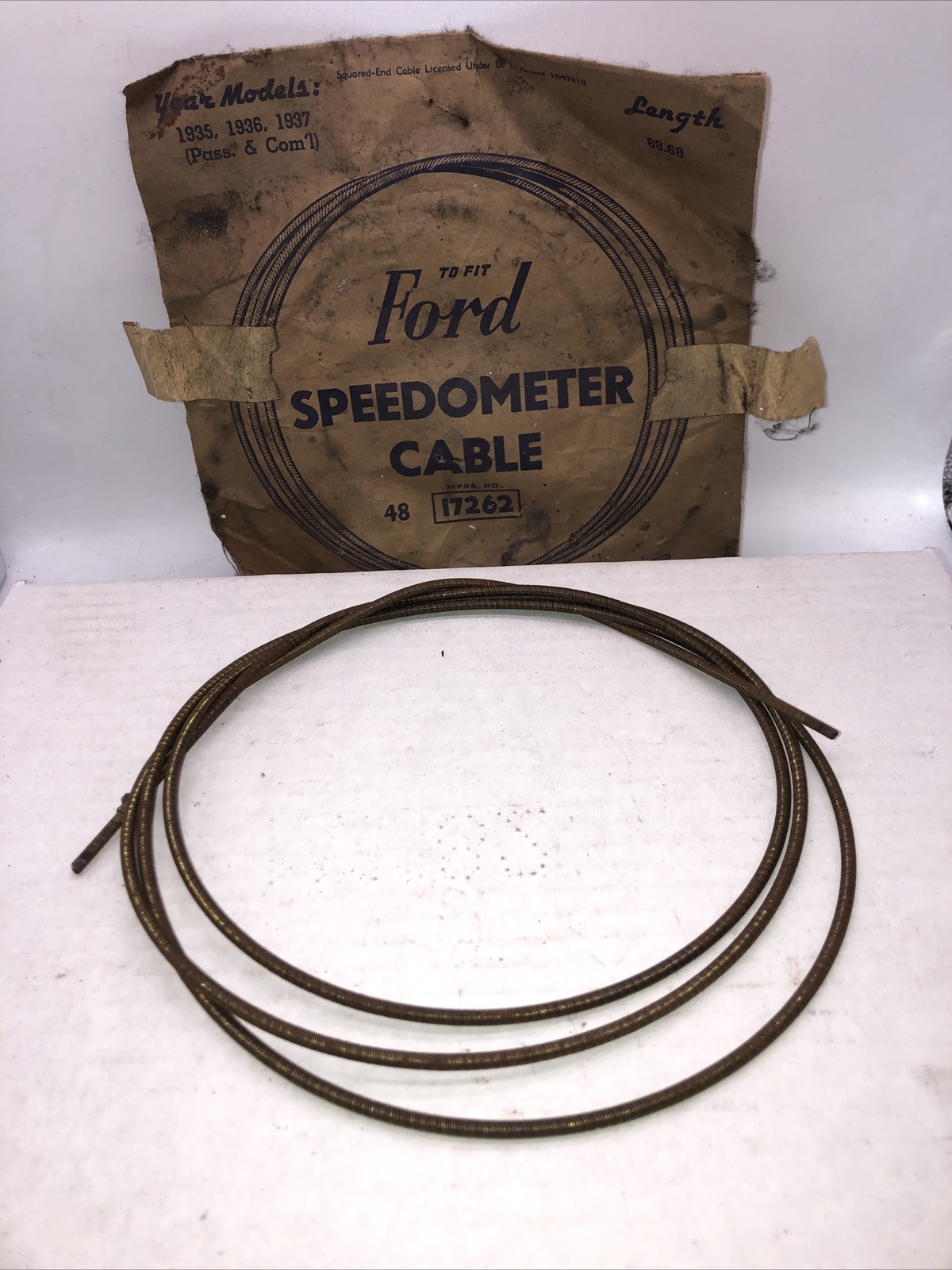 NOS Vintage 1935 1936 1937 Passenger Speedometer Cable Ford 48 - 17262 ...