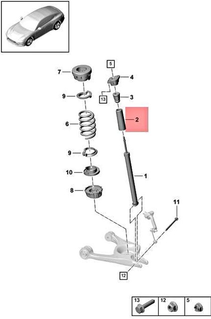 Genuine PORSCHE Panamera Taycan 971 97A Protective Sleeve 971512137 for ...