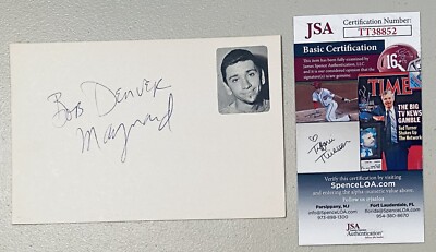 Bob Denver Signed Autographed 4x6 Card JSA Cert Dobie Gillis Gilligan’s ...