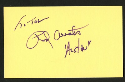 Rod Arrants signed autograph auto 3x5 index card Soap opera Star C020 ...