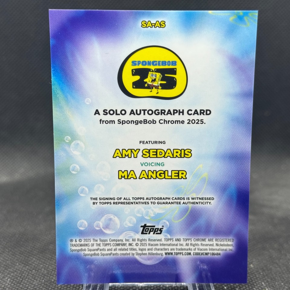 2025 Topps Chrome SpongeBob Amy Sedaris as Ma Angler Auto #SA-AS | eBay