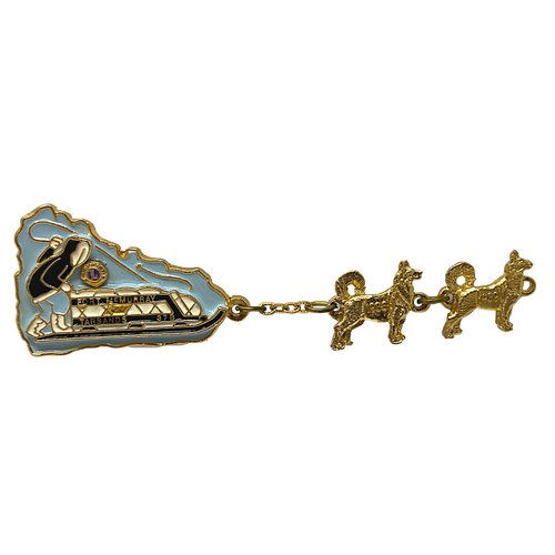 Lion's Club Fort McMurray Tarsands 37B Dog Sled Lapel Pin | eBay