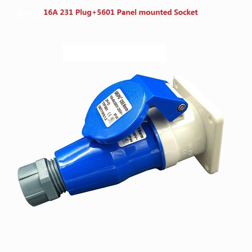 230V 16/32Amp 3Pin Industrial Site Plugs/Socket IP44 Male/Female ...