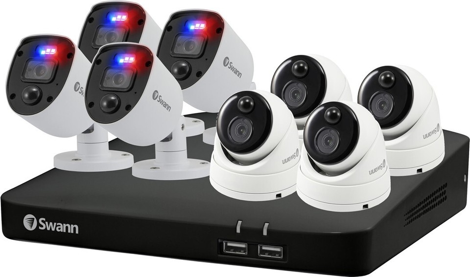 Swann SWDVK-846804SL4D 8 Channel HD 1080p - 4-MSD 4-SL Cameras CCTV Kit ...