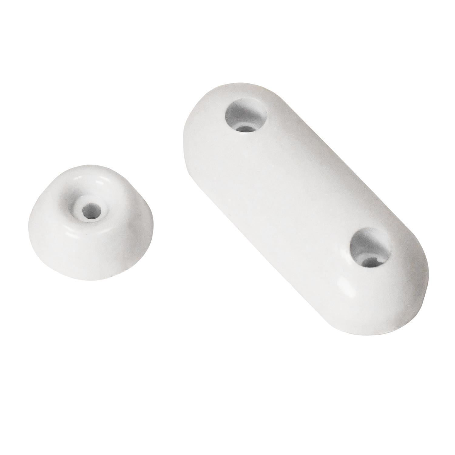 White Rubber Buffer set with Round and Enlongated Buffers for Toilet ...