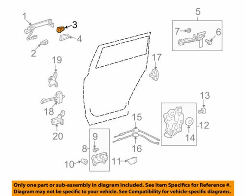 69207-30040-C0 Toyota Cover, rear door outside handle, rh 6920730040C0 ...