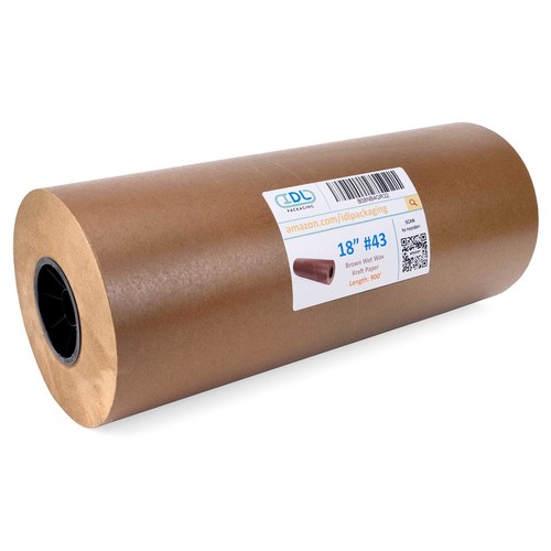 18" x 900' Brown Wet Wax Paper Roll - Food-Safe Wax Extra Water ...