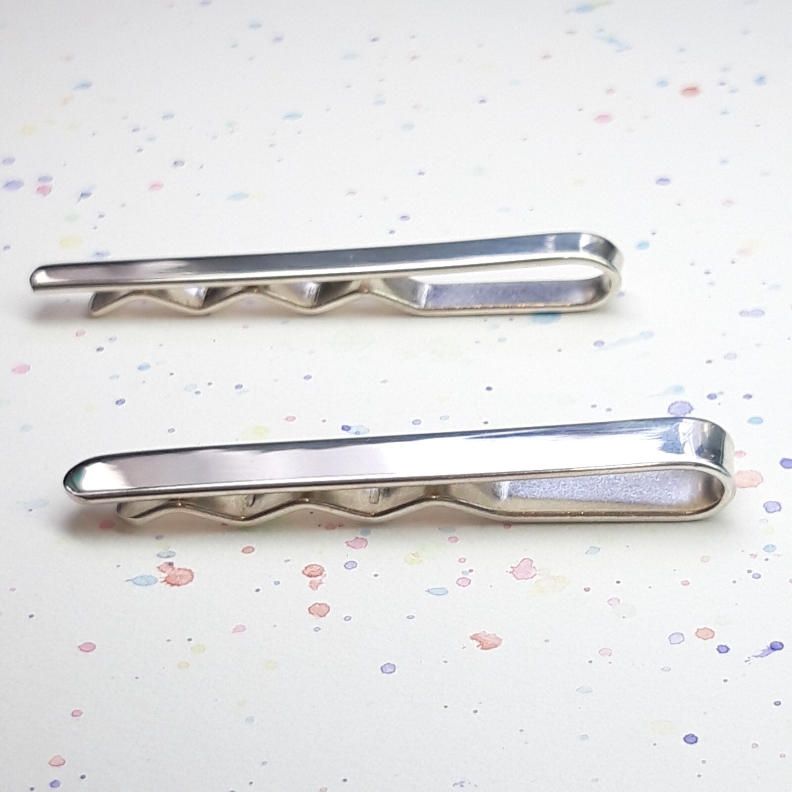 Solid Sterling Silver Plain Tie Slide Bar Clip 4mm or 6mm with Gift ...