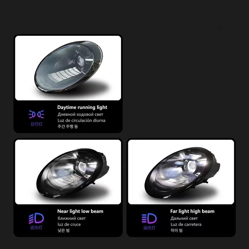 LED Laser Matrix Headlamps Upgrade For Porsche 997 992 DRL Projector ...