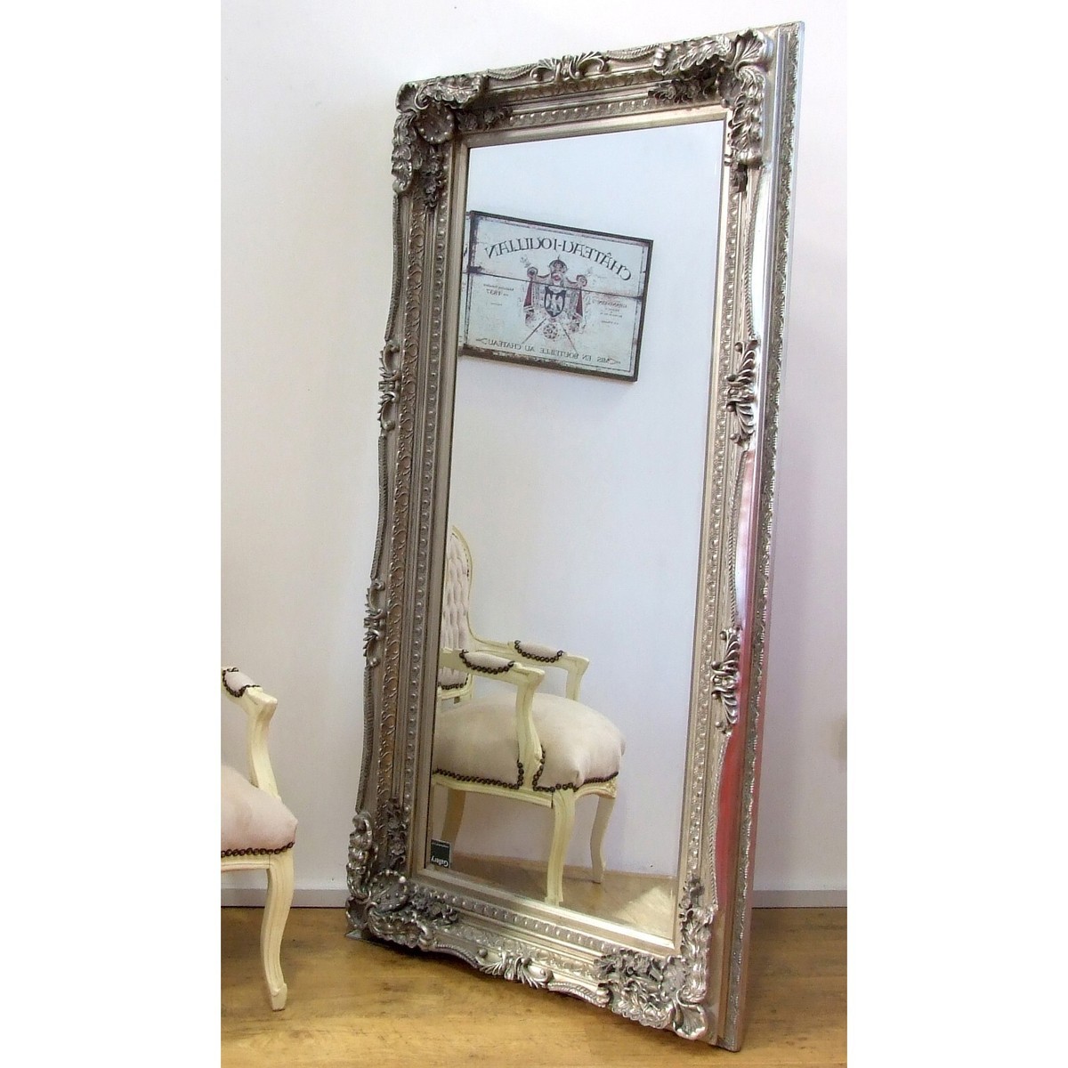 Leaner Mirrors Silver Wall EMKE Wall Mounted Mirror 120x37 Cm Full