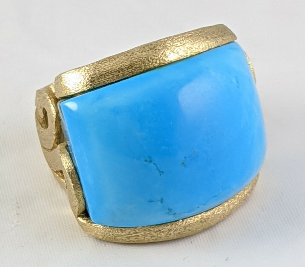 Retired Rivka Friedman 18K Clad Satin Carved East Wes… - Gem