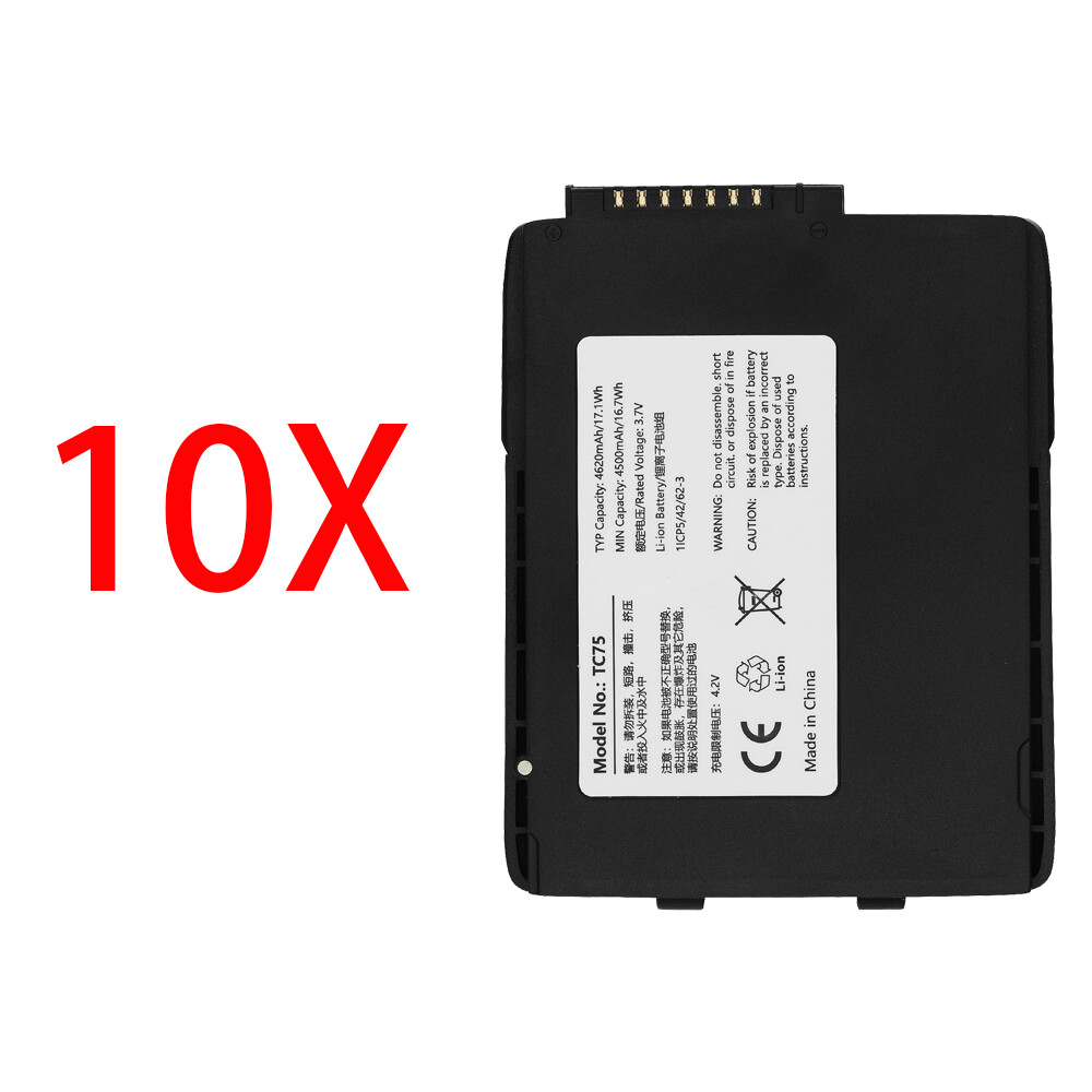 10PCS TC7X BT-000318（4620mAh）Battery for Zebra TC70/TC75/TC77, PN: BT ...