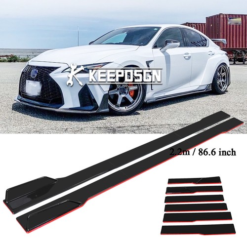 For Lexus RC-F IS-F IS300 86.6'' Side Skirt Rocker Panel Splitter Lips ...