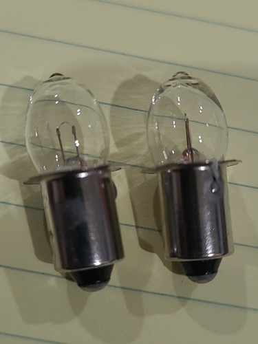 Set of 2 -KPR102 2.4V .7A Lamp Bulb for 2 "D" Cell Flashlight, Philips ...