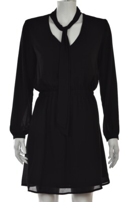 TL The Letter Womens Dress Size S Black Solid Sheath Long Sleeve Short ...
