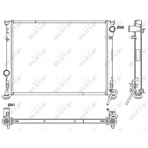 NRF Radiateur, refroidissement du moteur pour CHRYSLER 53042 ...