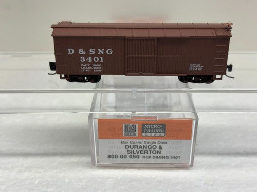 Nn3 Scale Micro Trains MTL 800 00 050 Durango & Silverton D&SNG 3401 ...