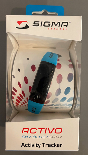 SIGMA ACTIVO Activity Tracker Sky-Blue/Gray-NEW IN BOX! | eBay