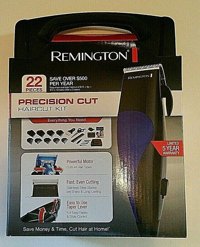 Remington Precision Cut Haircut Clippers Kit w/ Storage Case 22 Pc HC ...