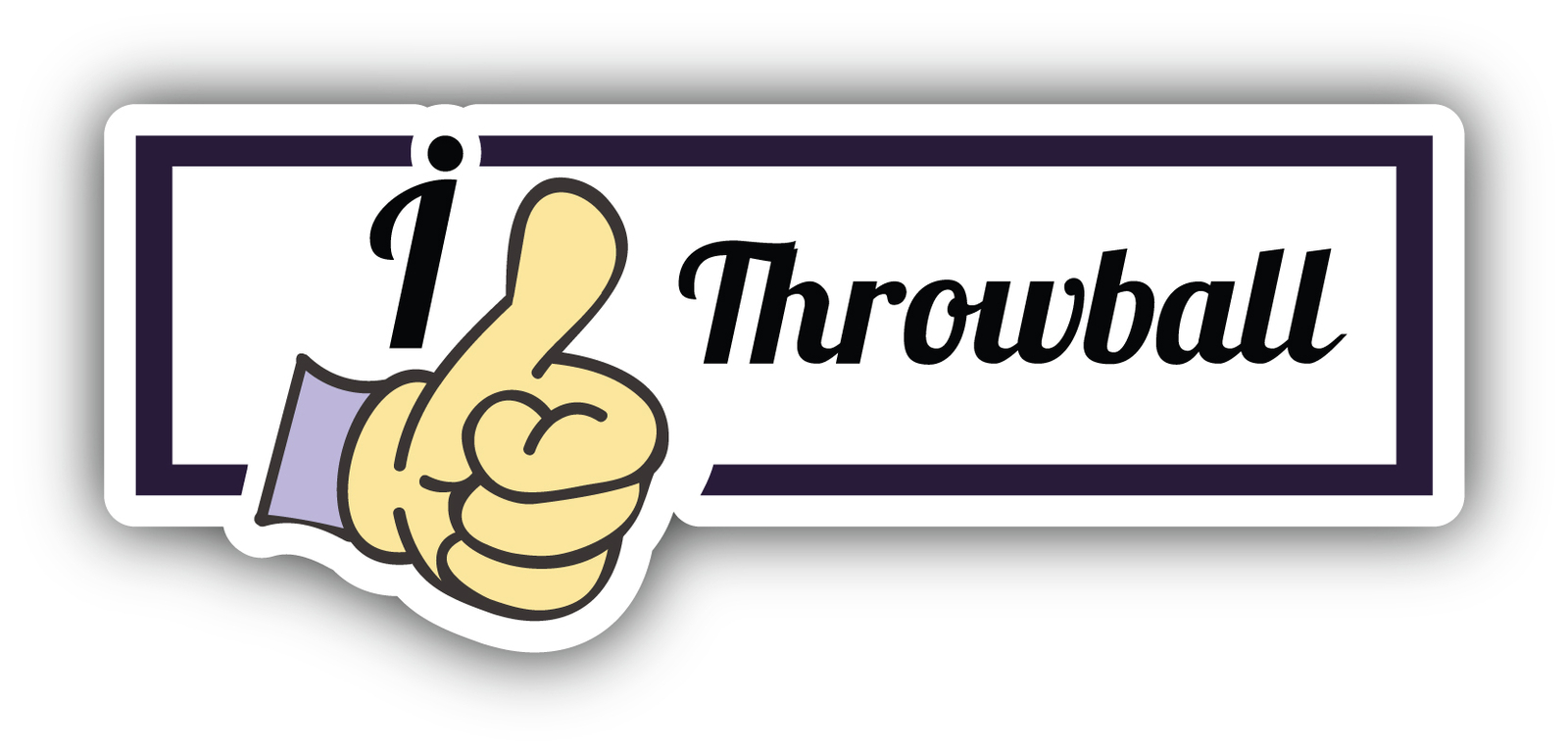 I Love Throwball Thumb Up Vinyl Sticker Car Bumper Decal | eBay