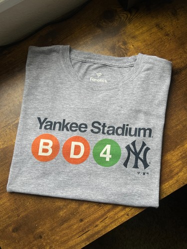 Fanatics New York Yankees Stadium Baseball BD4 Subway Grey Shirt - Size ...