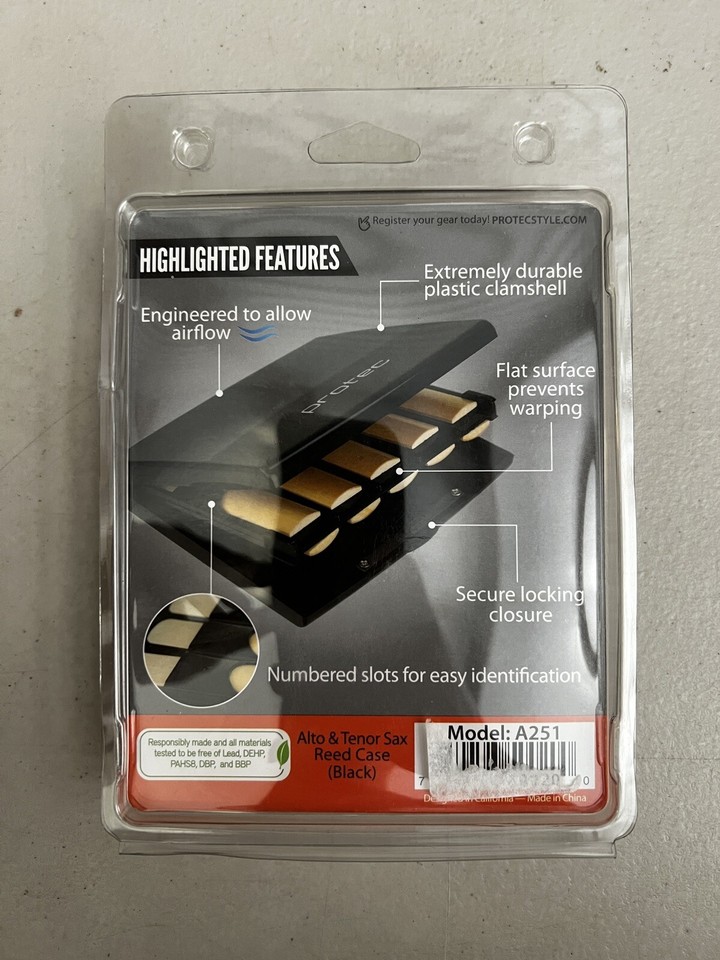 Protec Alto/ Tenor Sax Reed Case Opaque Black | eBay