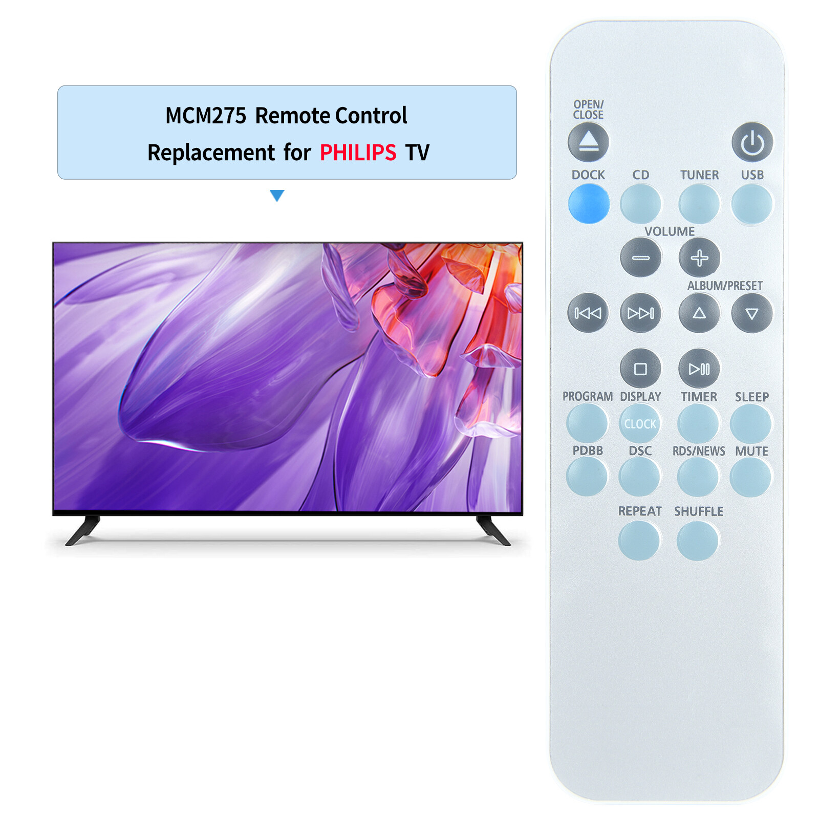 New MCM275 Remote Control For Philips MCM275 Music Micro HiFi System ...