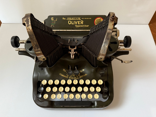 Rare Antique 1900's Oliver No 9 BATWING Typewriter with Cover (no base ...