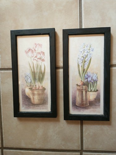 Anne Searle Still Life Pair Of Watercolor Paintings-Signed/Framed-Rare ...