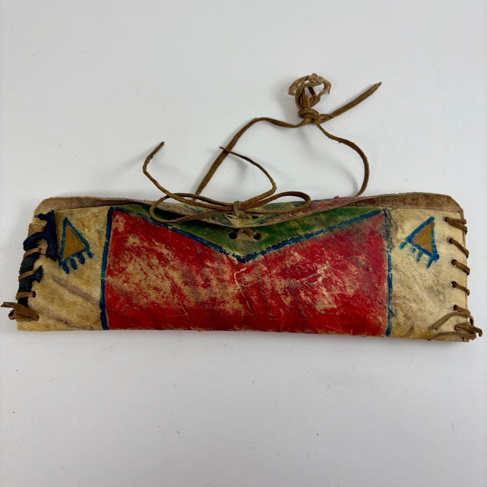 Authentic Late 1800s Crow Parfleche Feather Envelope Medicine Bag ...