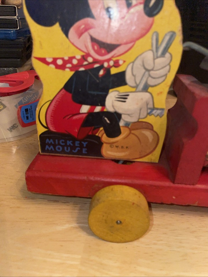 Lot Of 3 Disney Antique Vintage Fisher Price Pull Toy Micky And Donald ...