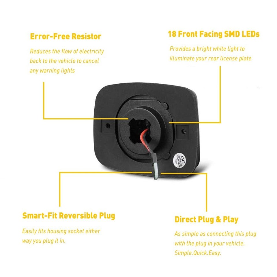 2X LED License Plate Lights Lamp Lens Housing For Toyota Tacoma Pickup ...