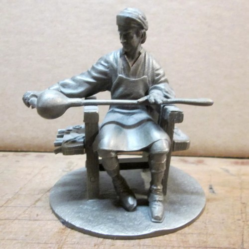 THE GLASSBLOWER, Pewter Figure by FRANKLIN MINT 1975, PEOPLE OF ...