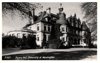 University of Washington Denny Hall Airplane View Vintage Postcard | eBay